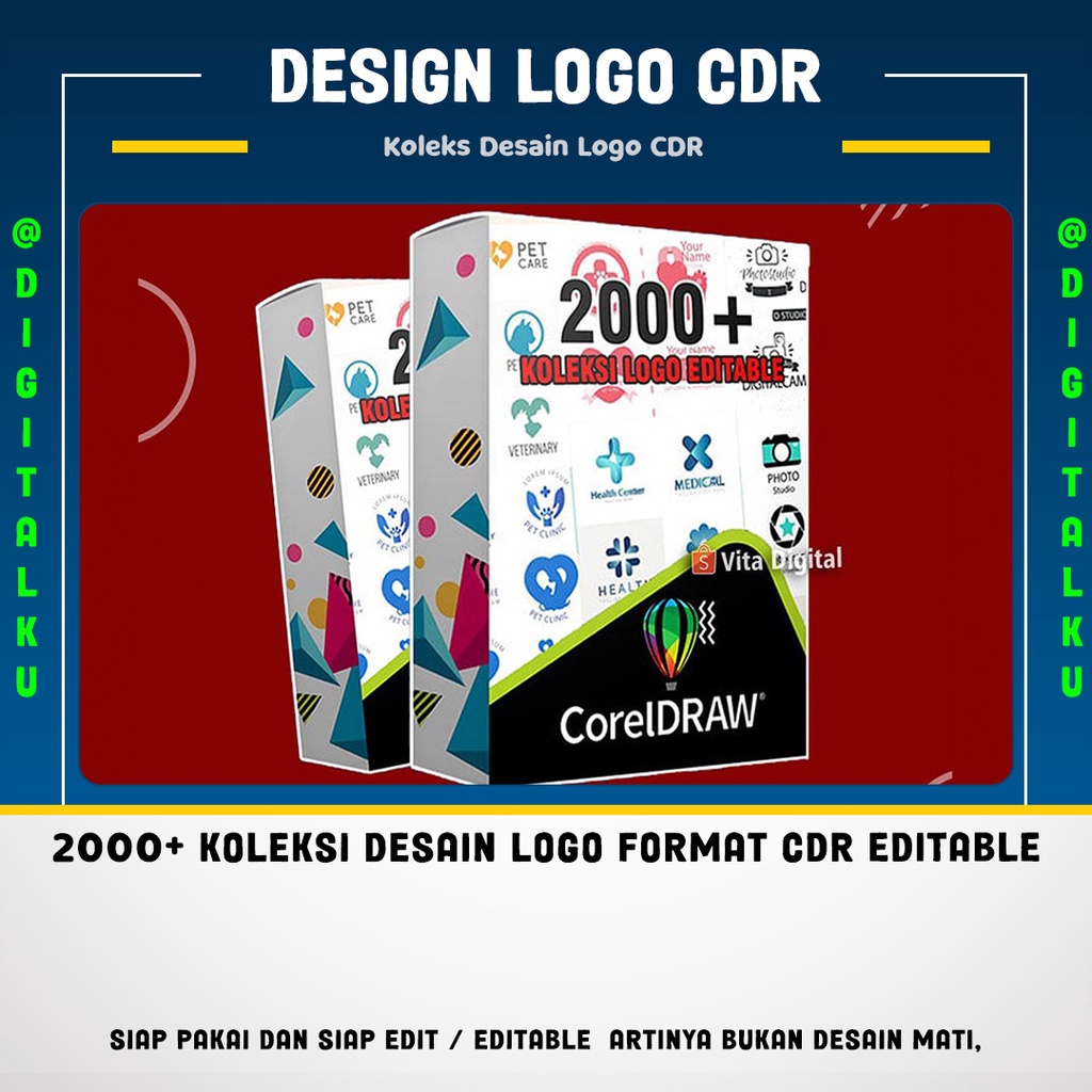Jual 2000+ Koleksi Desain Logo Format CDR Editable | Shopee Indonesia