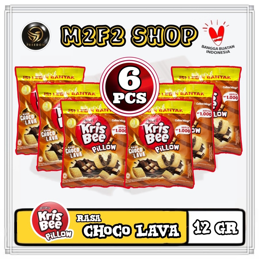 Jual Snack Kris Bee Pillow Choco Lava Sachet - 12 gr (Kemasan 6 Sachet ...