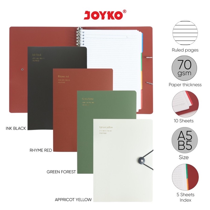Jual BINDER NOTE/MAP BINDER JOYKO A5+TALI BN-101A5 | Shopee Indonesia