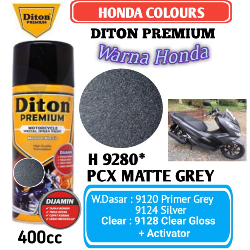 Jual H 9280 PCX MATTE GREY DITON PREMIUM 400cc Cat Semprot Pylok Pilok ...
