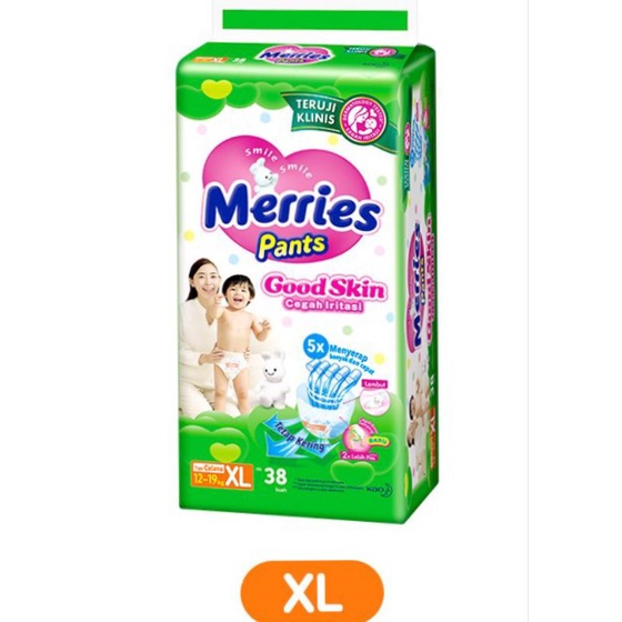 Jual Popok Merries XL isi 38pcs | Shopee Indonesia