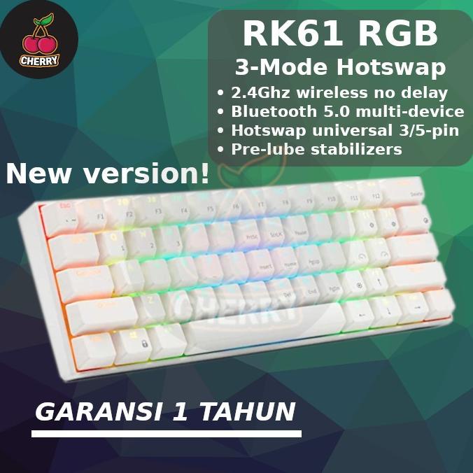 Jual Royal Kludge Rk61 Rgb Wireless Bluetooth Mechanical Keyboard | Shopee Indonesia