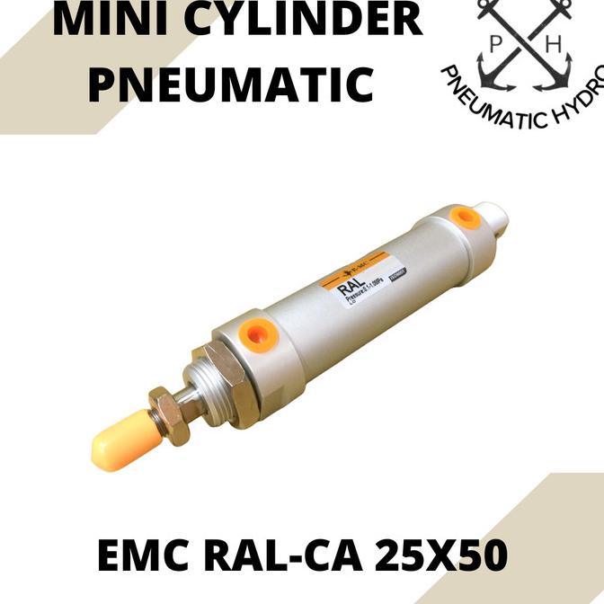 Jual Mini Cylinder pneumatic EMC RAL-CA 25X50 | Shopee Indonesia