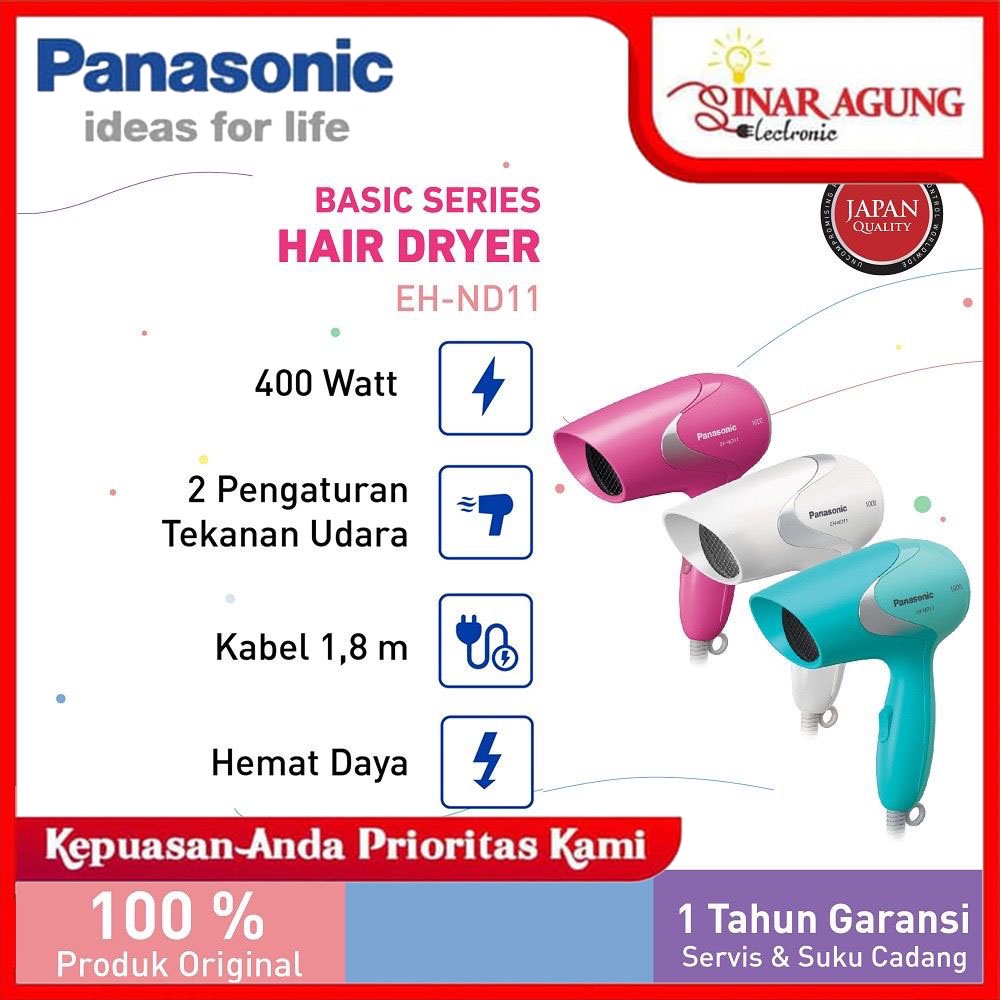 Jual [COD] HAIR DRYER / PENGERING RAMBUT PANASONIC EHND11 / EHND-11 ...