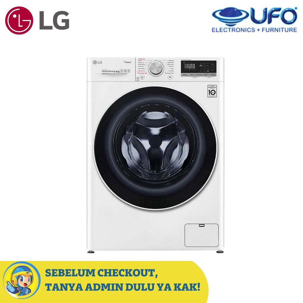 Jual LG FV1285S3WS FV1285S3VS Mesin Cuci Front Loading dengan control WiFi Inverter 8.5Kg ...