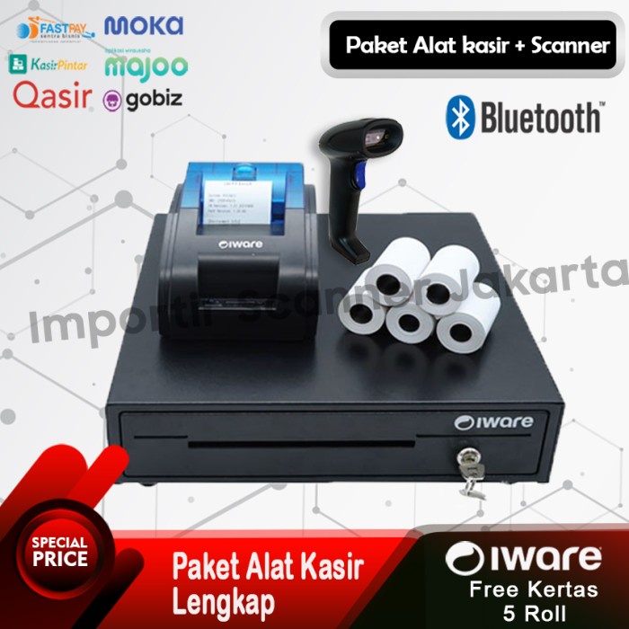 Jual Kassa Paket Kasir Murah Android Bluetooth Cash Drawer+Printer ...