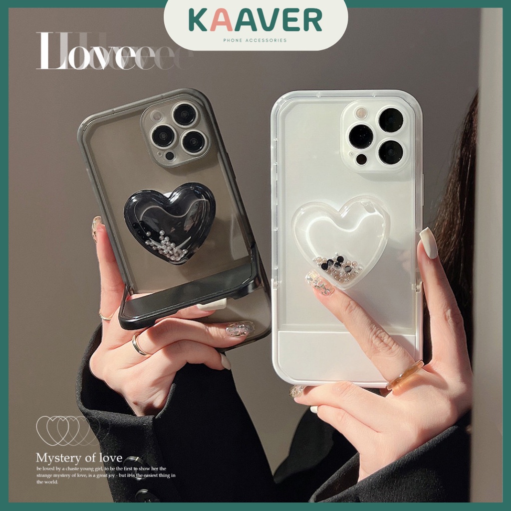 Jual KAAVER - 2IN1 Love Popsocket Bracket TPU Case iPhone 7 8 SE X XS ...