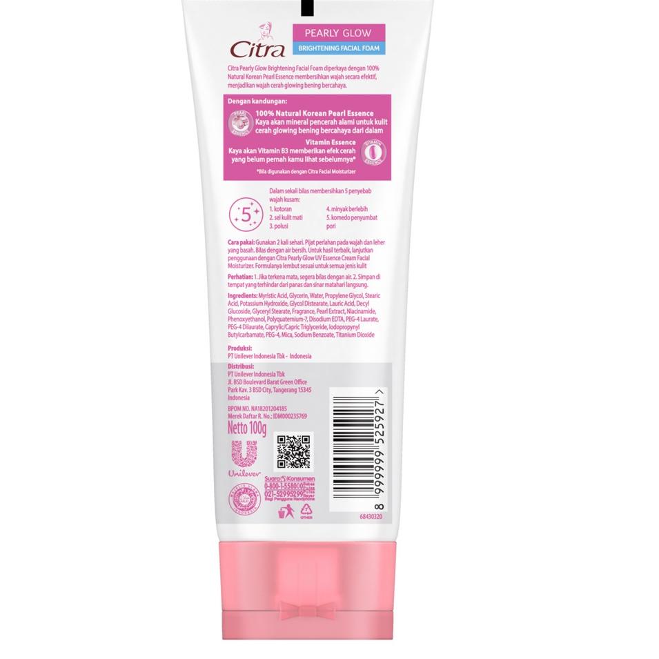 Jual Disc Xtra--Citra Pearly Glow Brightening Facial Foam Face Wash ...