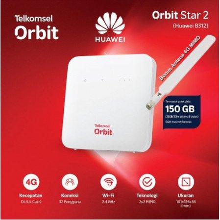 Jual Modem Mifi Wireless Router Huawei B312 Orbit Star 2 Speed 4G Lte ...