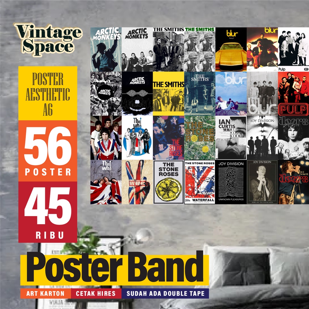 Jual Poster Dinding A6 Band britpop/oasis,weezer/oasis /Poster ...