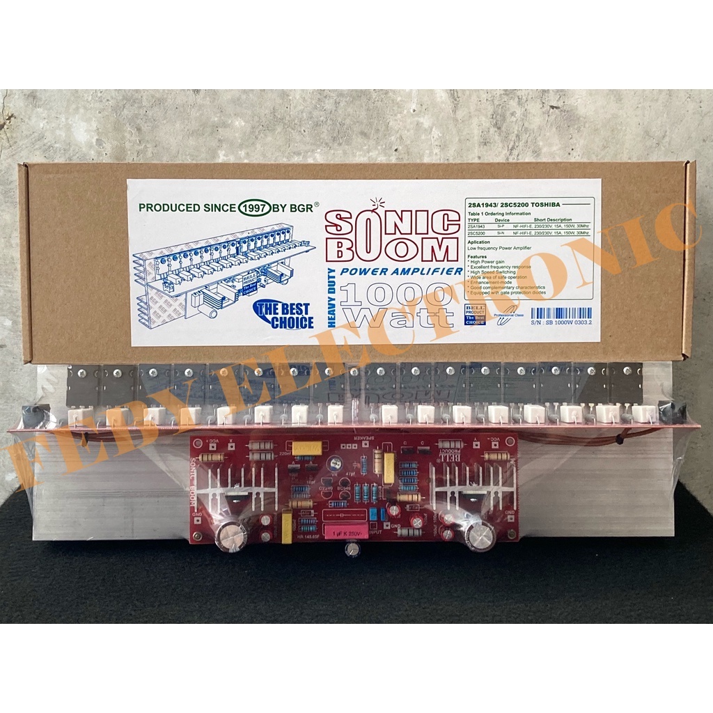 Jual Kit Power Amplifier Mono SONIC BOOM 1000 Watt Tr Toshiba BELL BGR ...
