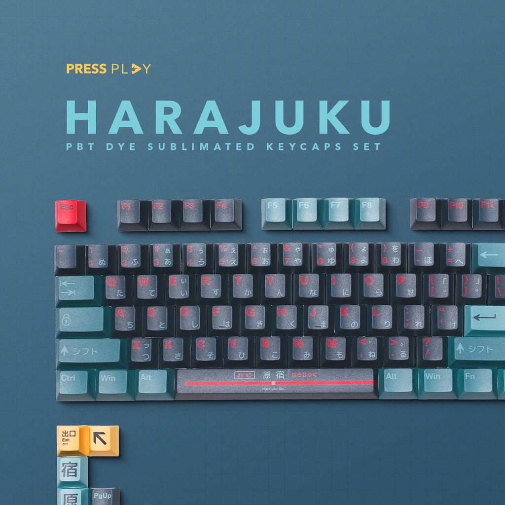 Jual HARAJUKU PBT Dye Sub Keycap Set Japanese Root by Press Play ...