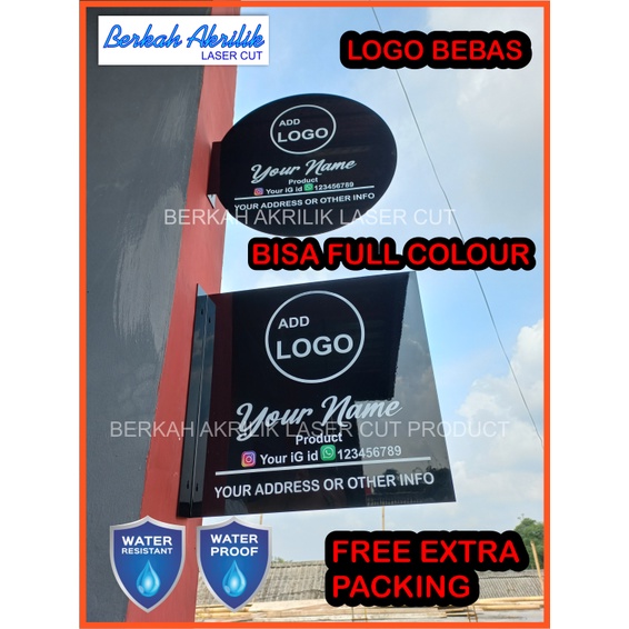 Jual signage akrilik - custom desain sendiri - sign board akrilik ...