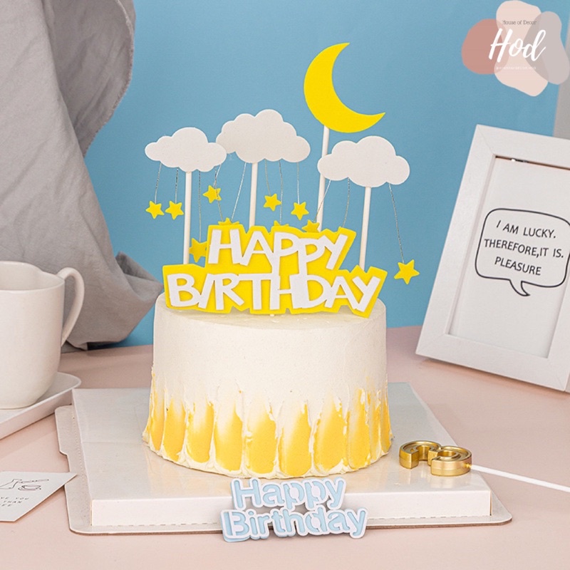 Jual Topper Set Night Sky Hiasan Kue Bentuk Bulan Awan Bintang Dekorasi ...