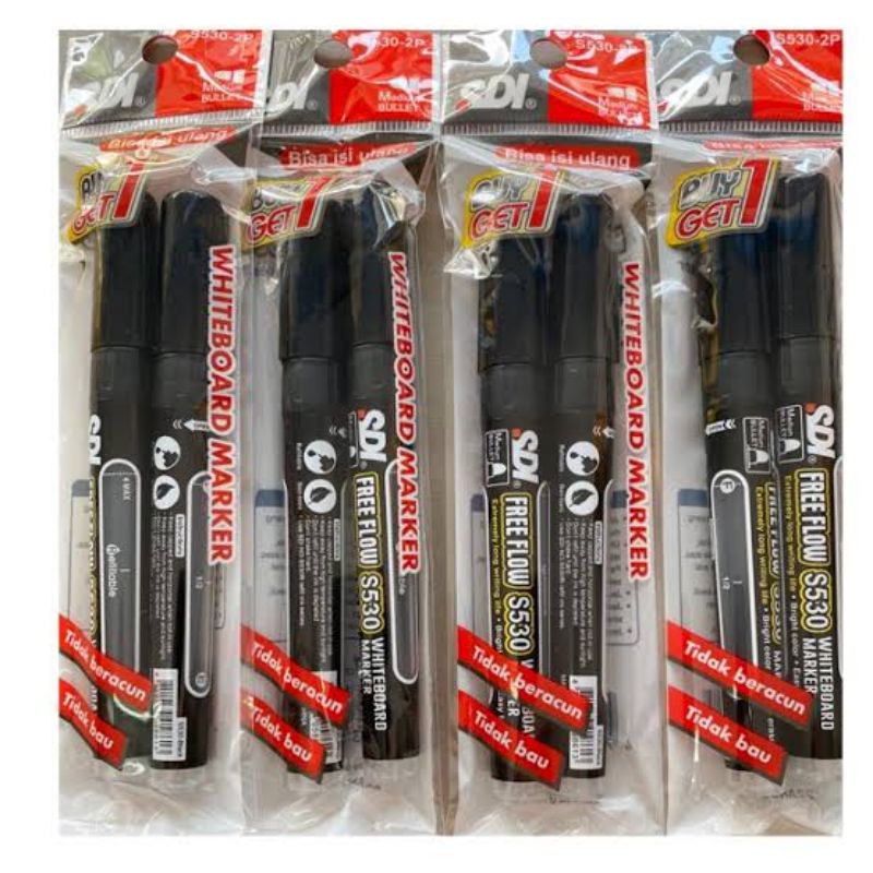 Jual 1 SET (2 PCS) SPIDOL PERMANEN SDI BESAR WARNA HITAM KIRIM INSTANT ...