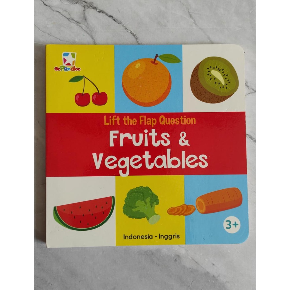 Jual Lift-the-Flap Question : Fruits & Vegetables (Bilingual) | Shopee ...