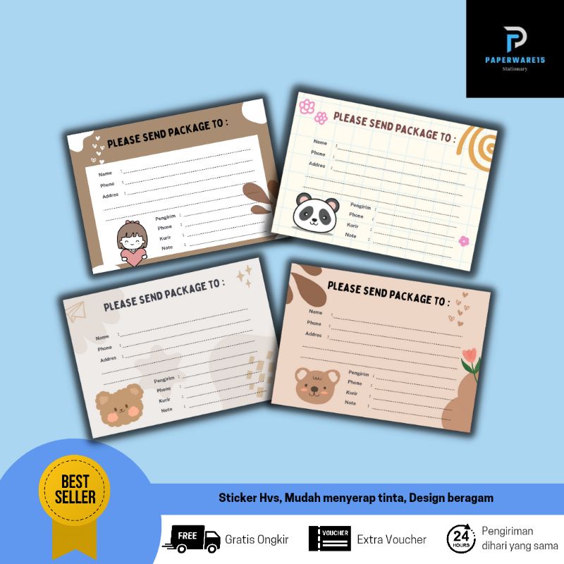Jual sticker label pengiriman olshop/stiker label pengiriman/label ...
