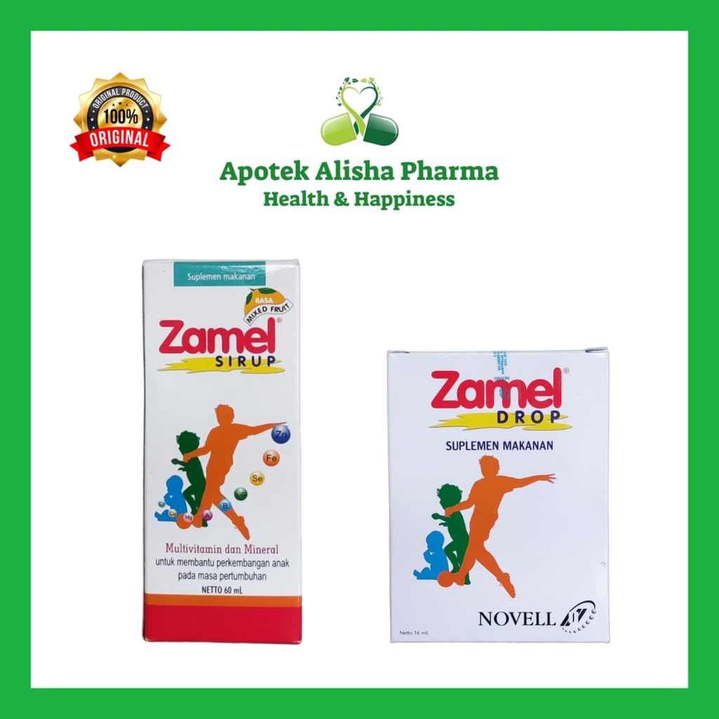 Jual Zamel Drops 15ml/Zamel Syrup 60ml-Zamel Baby Drops/Zamel Sirup ...