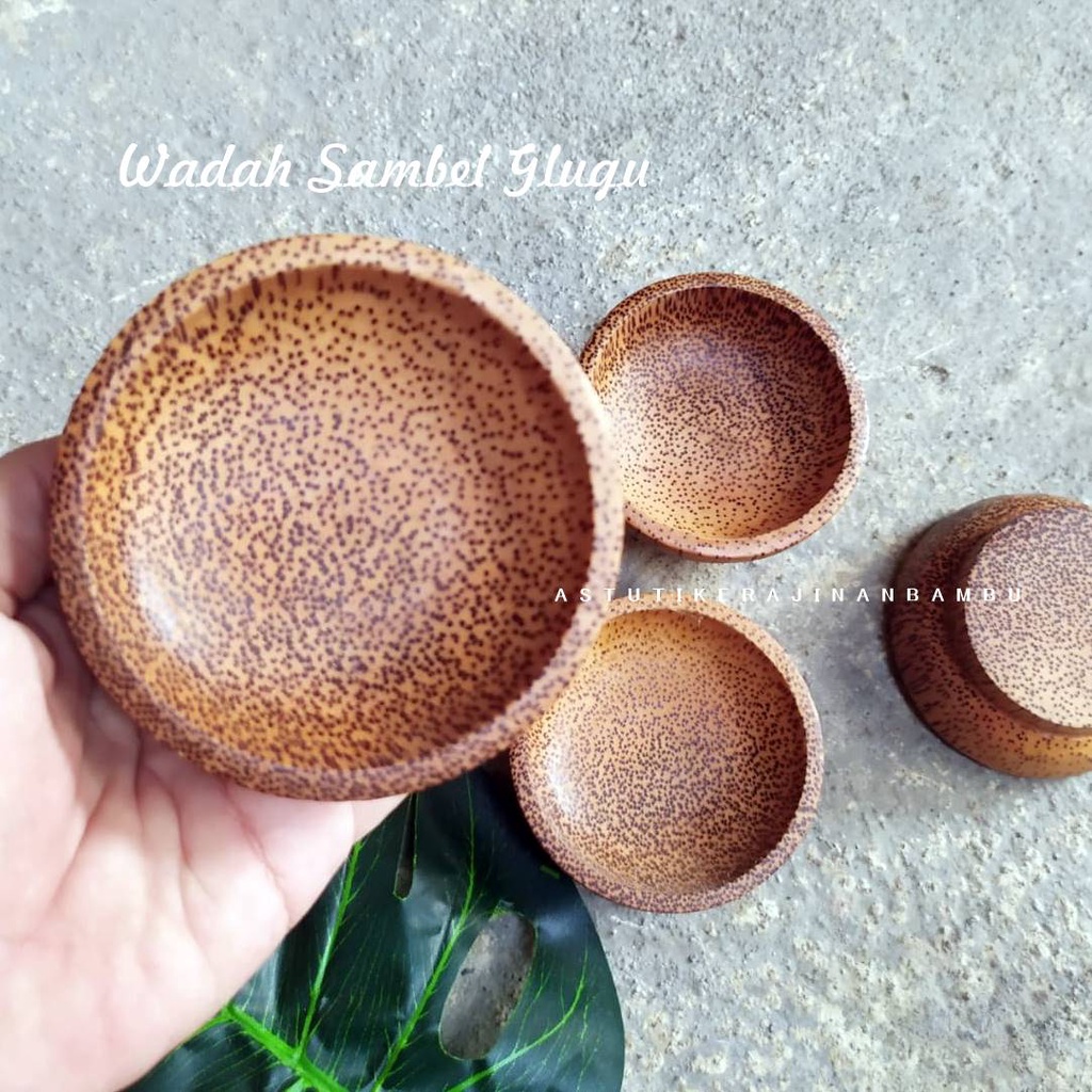 Jual Mangkok Sambal Kayu Kelapa M 8 cm/Mangkok Sambal Kayu Glugu ...