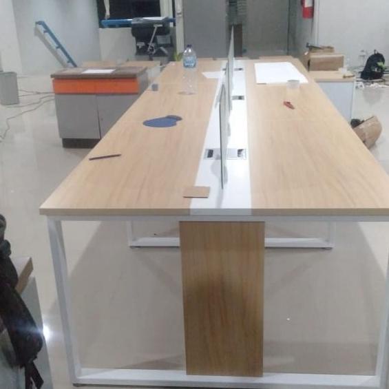 Jual DISKON MEJA KERJA PARTISI 4 ORANG MEJA KANTOR 4 STAFF UNO NEW ...