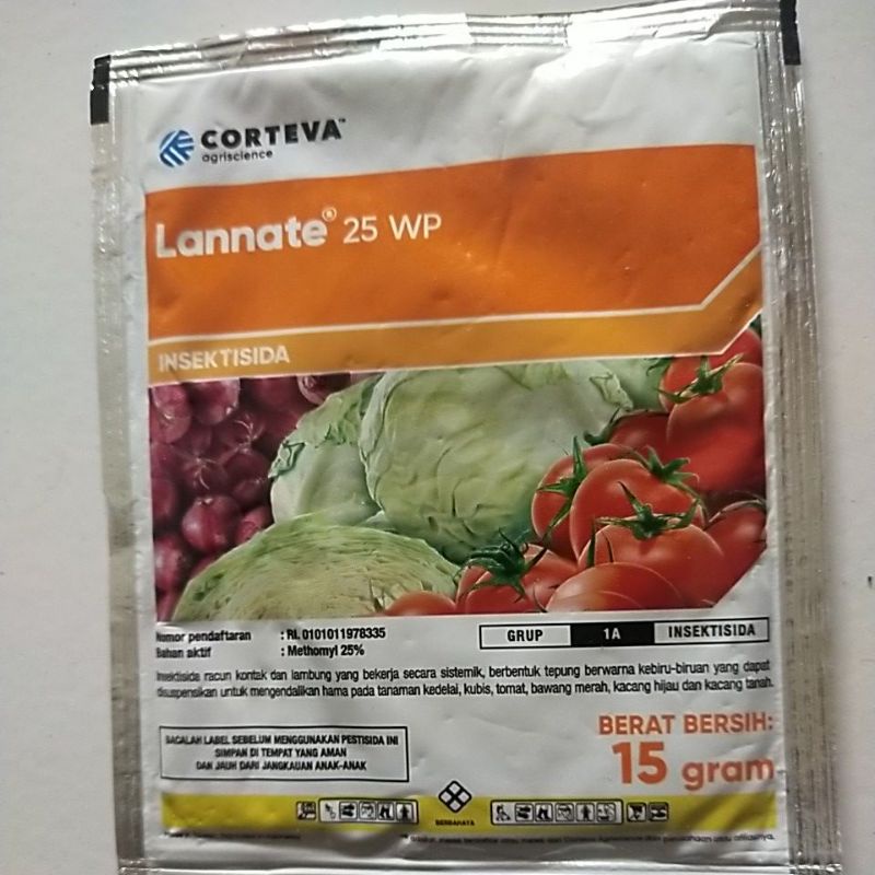 Jual INSEKTIDA ULAT LANNATE 25 WP 15 GRAM Pembasmi ulat daun, batang ...