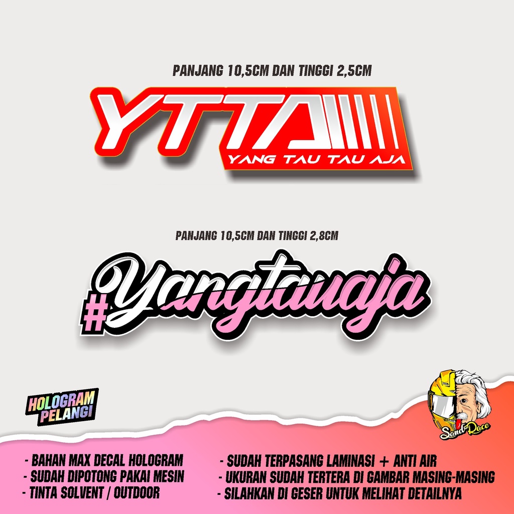 Jual stiker ytta #yangtautauaja / sticker yang tau tau aja / stiker ...