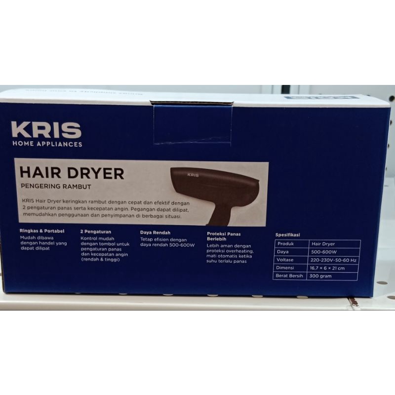 Jual KRIS Travel Hair Dryer/Pengering Rambut/Hair Dryer Lipat - Hitam ...