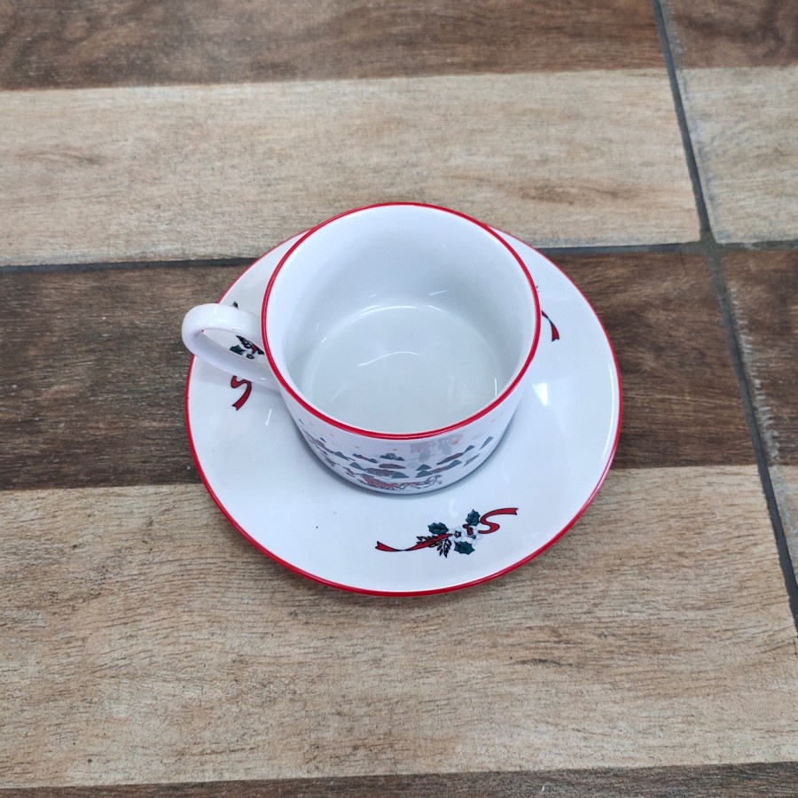 Jual GELAS CANGKIR + PIRING TATAKAN SATU SET EDISI NATAL CHRISMAS ...