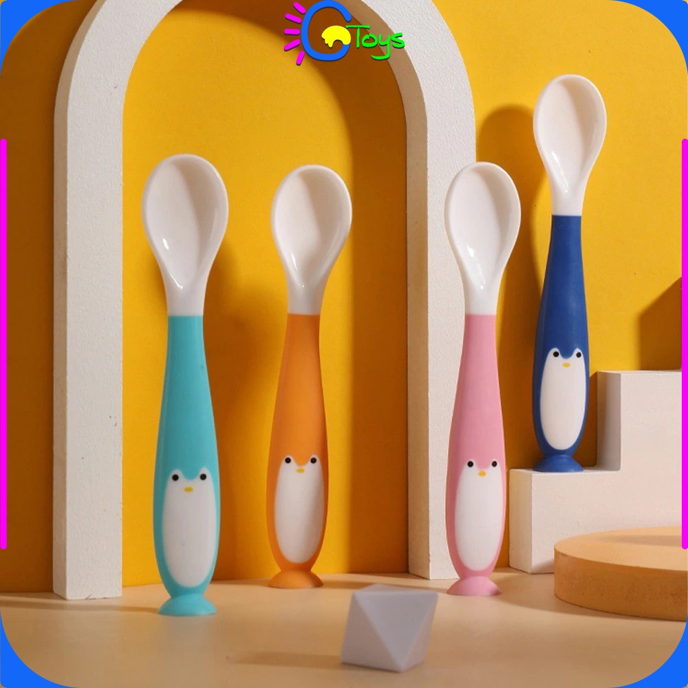 Jual CR-C345 Sendok Garpu Makan Bayi Sensor Suhu Panas / Sendok Makan Bayi Sensor Panas / Alat ...