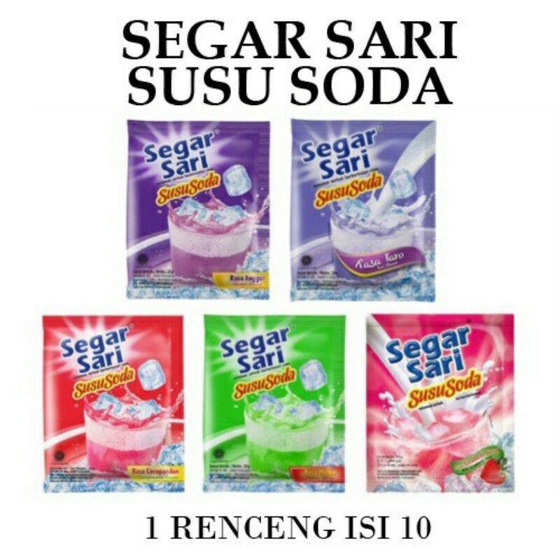 Jual Segar Sari Susu Soda 1Renceng isi 10 Sachet 20gram | Shopee Indonesia