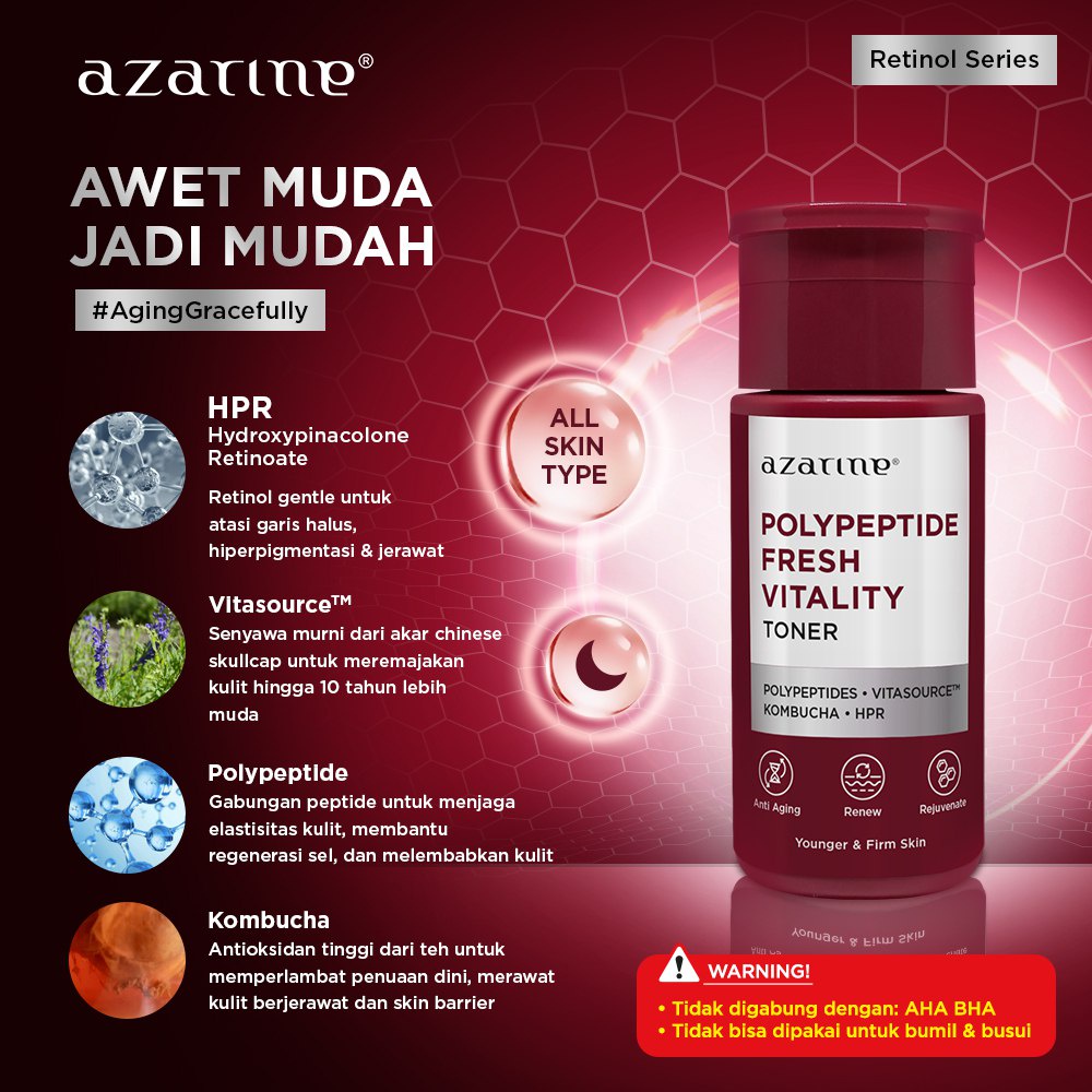 Jual Azarine Toner Series Daily Beginner Exfoliating | Moisture Rich ...