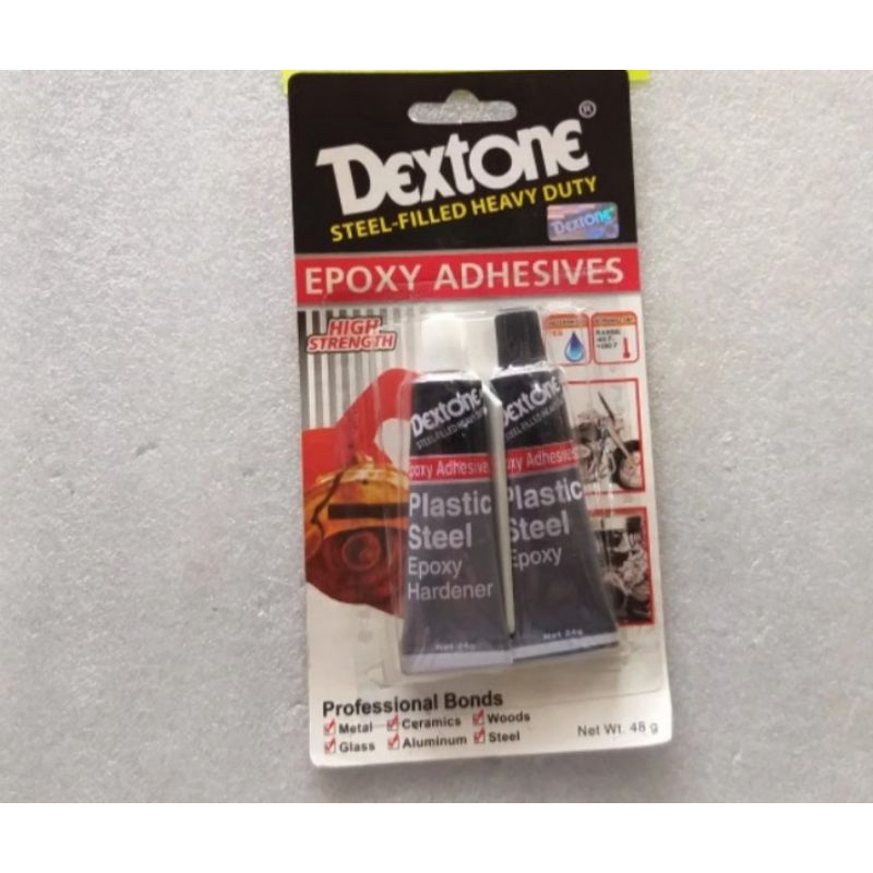 Jual Lem campur dexton lem besi plastic steel epoxy warna hitam dan ...