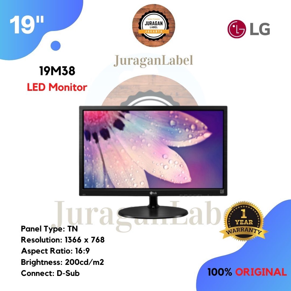 Jual LED Monitor LG 19" Inch 19M38A Garansi Resmi | Shopee Indonesia