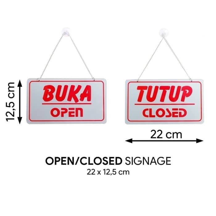 Jual Sign Label buka tutup / open closed Door Gantungan | Shopee Indonesia