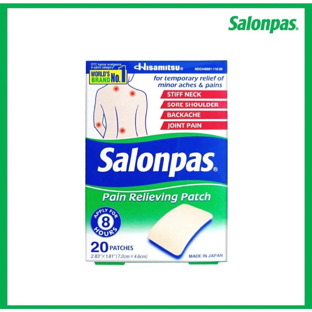 Jual SALONPAS Pain Relieving Patch 20's Hisamitsu Made In Japan /Koyo ...