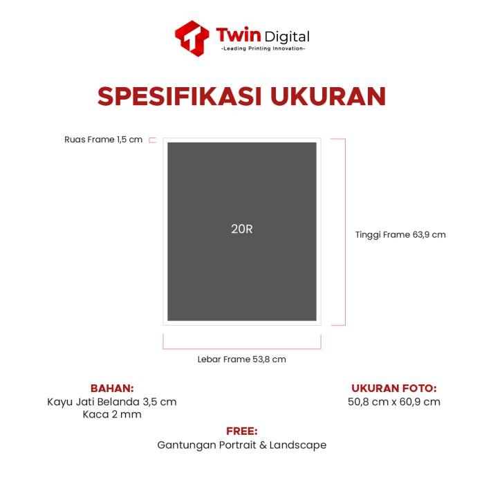 Jual Bingkai Minimalis Frame Foto Kayu Jati Belanda 20R Pigura 63,9X53,8 Cm Guaranteed | Shopee ...