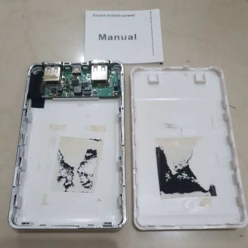 Jual Casing dan Modul Powerbank Slim slot 2 Port Pakai Baterai Polimer ...