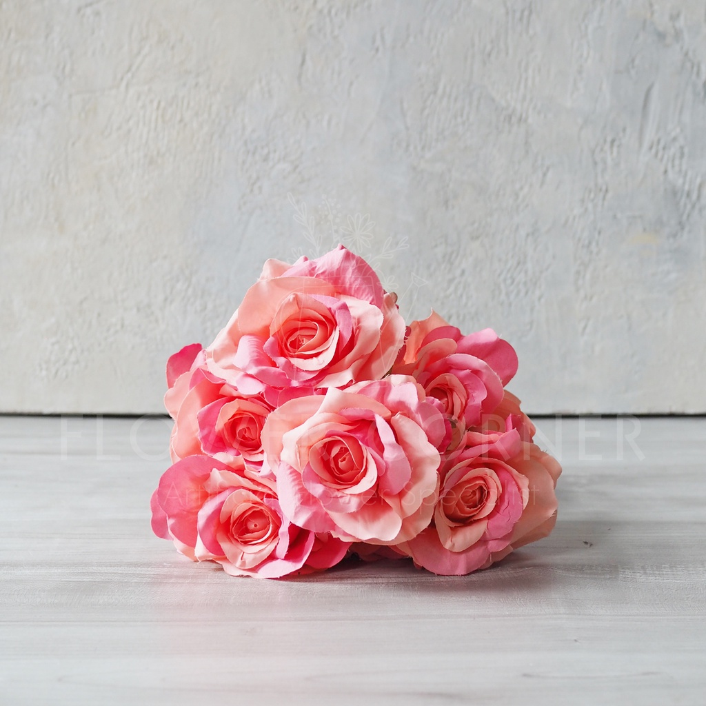 Jual Bunga Artificial Mawar Rose Mekar Gradasi Filler (B23035) | Shopee ...