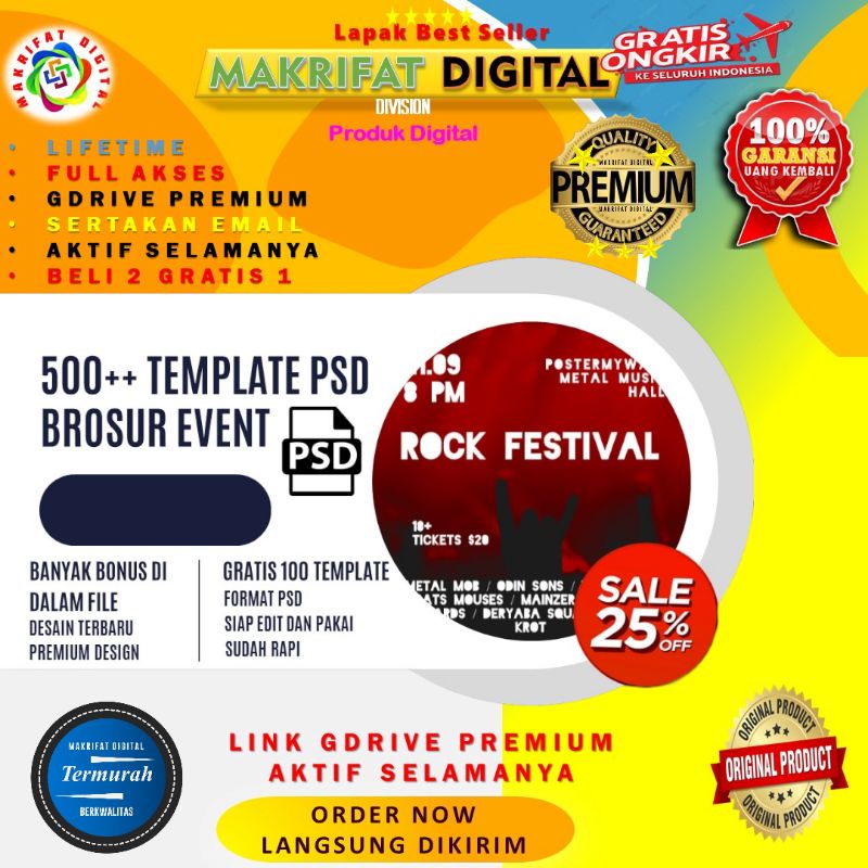 Jual 500++ TEMPLATE PSD BROSUR EVENT FESTIVAL CARNAVAL MUSIC SONG PESTA ...