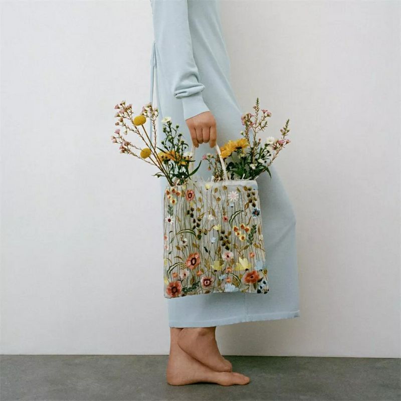 Jual Tas Sulam Transparan Summer Bag Embroidery Korean Transparent ...
