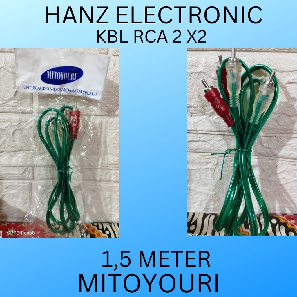 Jual HANZ ELEKTRONIK K066 Kabel JACK AUDIO 2x2 1,5m - 2 RCA to 2 RCA ...