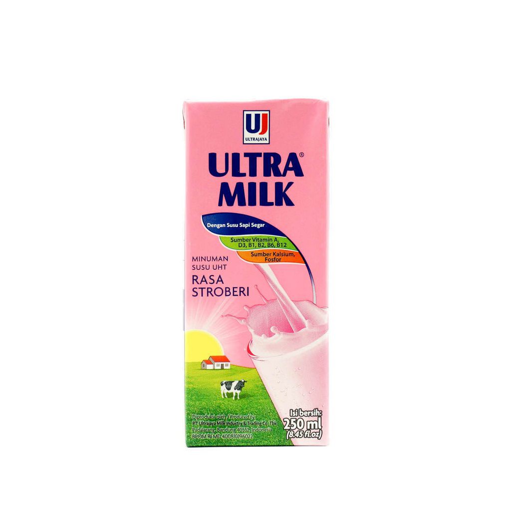 Jual ultra milk strawberry 250ml | Shopee Indonesia