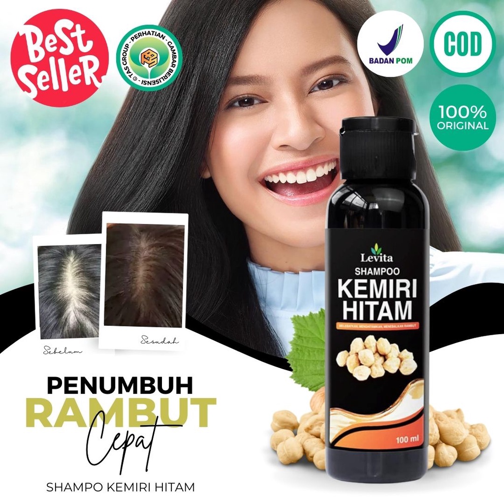 Jual Levita Minyak Kemiri Bakar Shampoo Pemanjang Rambut Sampo ...