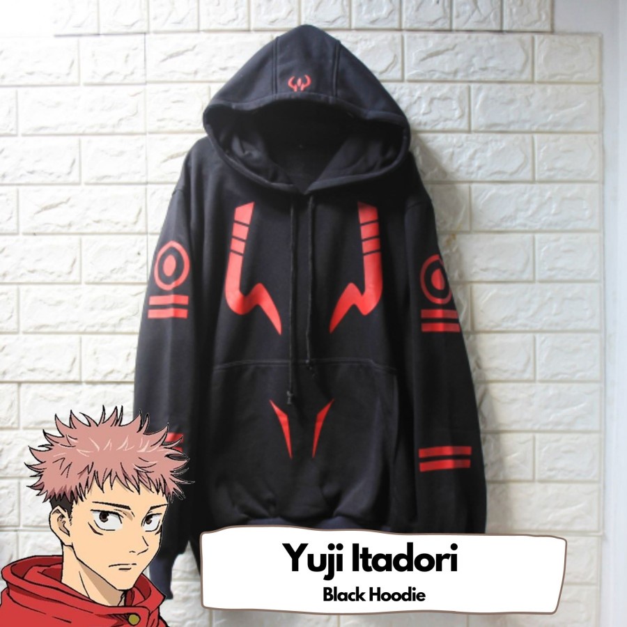 Jual Yuji Itadori Hoodie Jacket Hitam - Jaket Casual Jujutsu kaisen ...