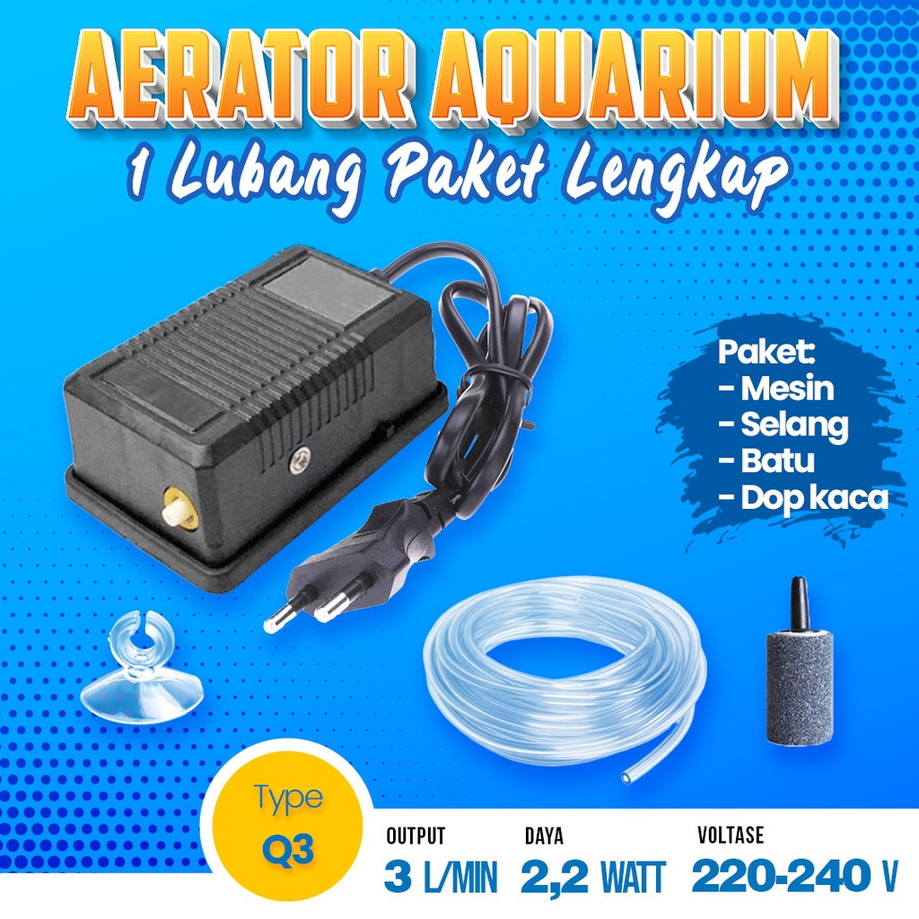Jual Aerator Aquarium Air Pump Mesin Gelembung Udara 1 Lubang | Shopee Indonesia