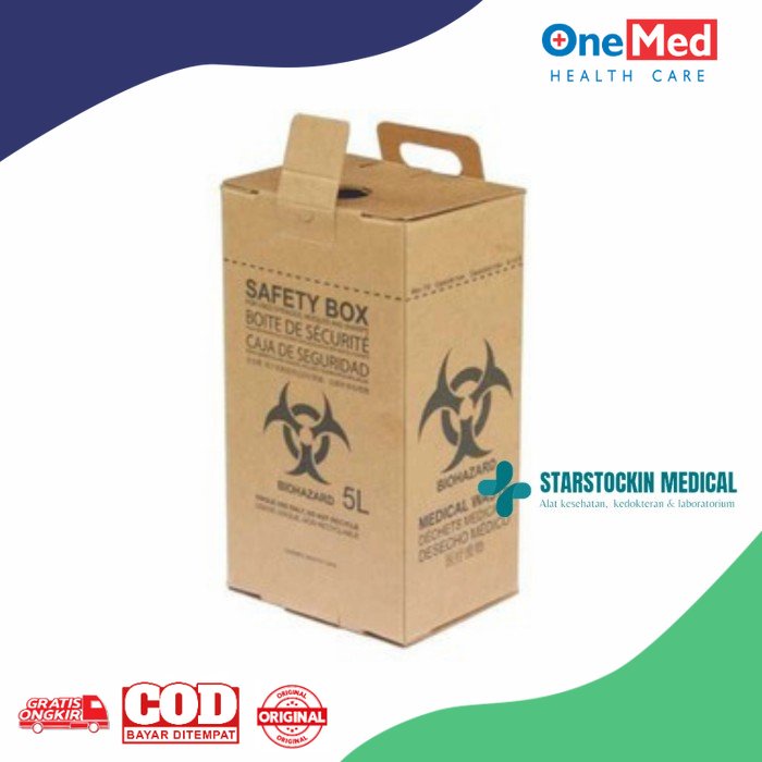 Jual Safety Box Onemed 5 Liter Tempat Sampah Limbah Medis | Shopee Indonesia