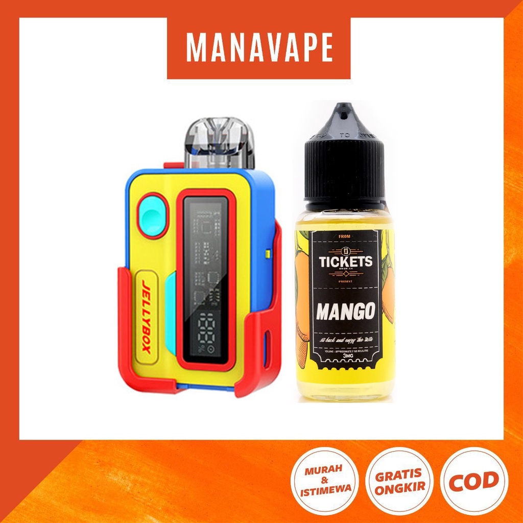 Jual JELLYBOX XS POD AUTHENTIC by RINCOE + LIQUID TICKET 60ML | Shopee ...