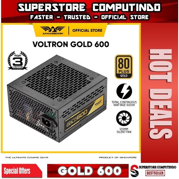 Jual Power Supply Armaggeddon Voltron Gold 600 PSU 80+ Gold Certified | Shopee Indonesia
