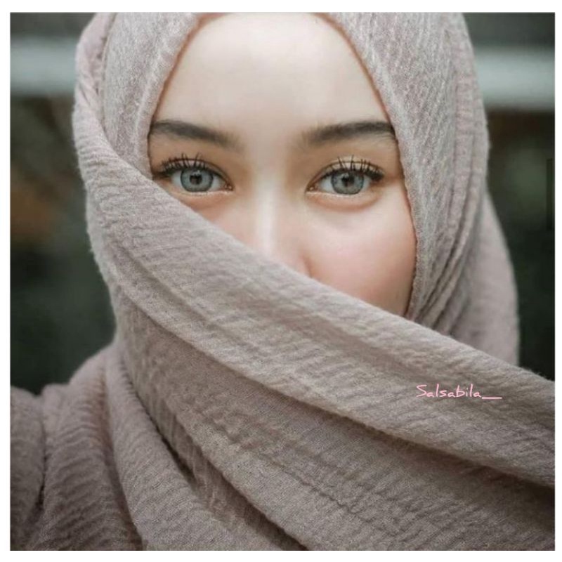 Jual Pashmina Crinkle Kusut Polos /Hijab Pashmina Crinkle Premium ...