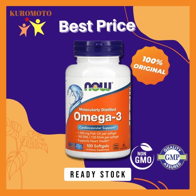 Jual NOW Omega 3 1000mg Fish Oil 200 softgels Expired 2025 | Shopee ...